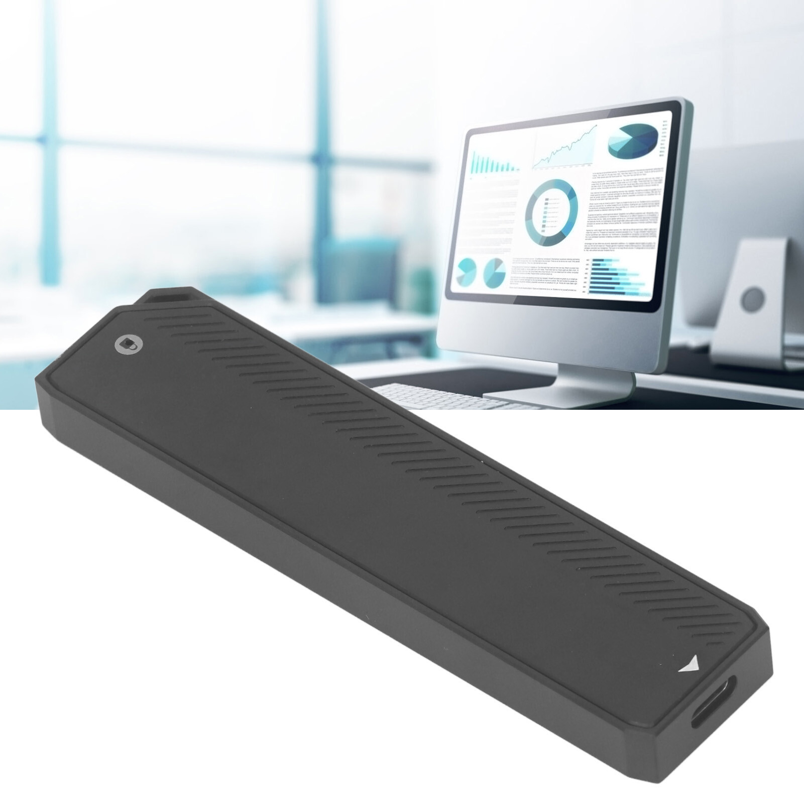 M.2 to Type C NVMe SSD Enclosure 20Gbps 4TB Storage Expansion ASM2364 M ...