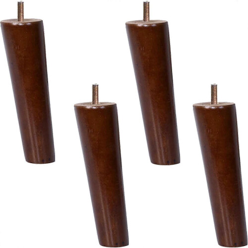 Möbelbeine aus Holz, 4er-Pack, Möbelbeine aus Massivholz, Spindel, M10 ...