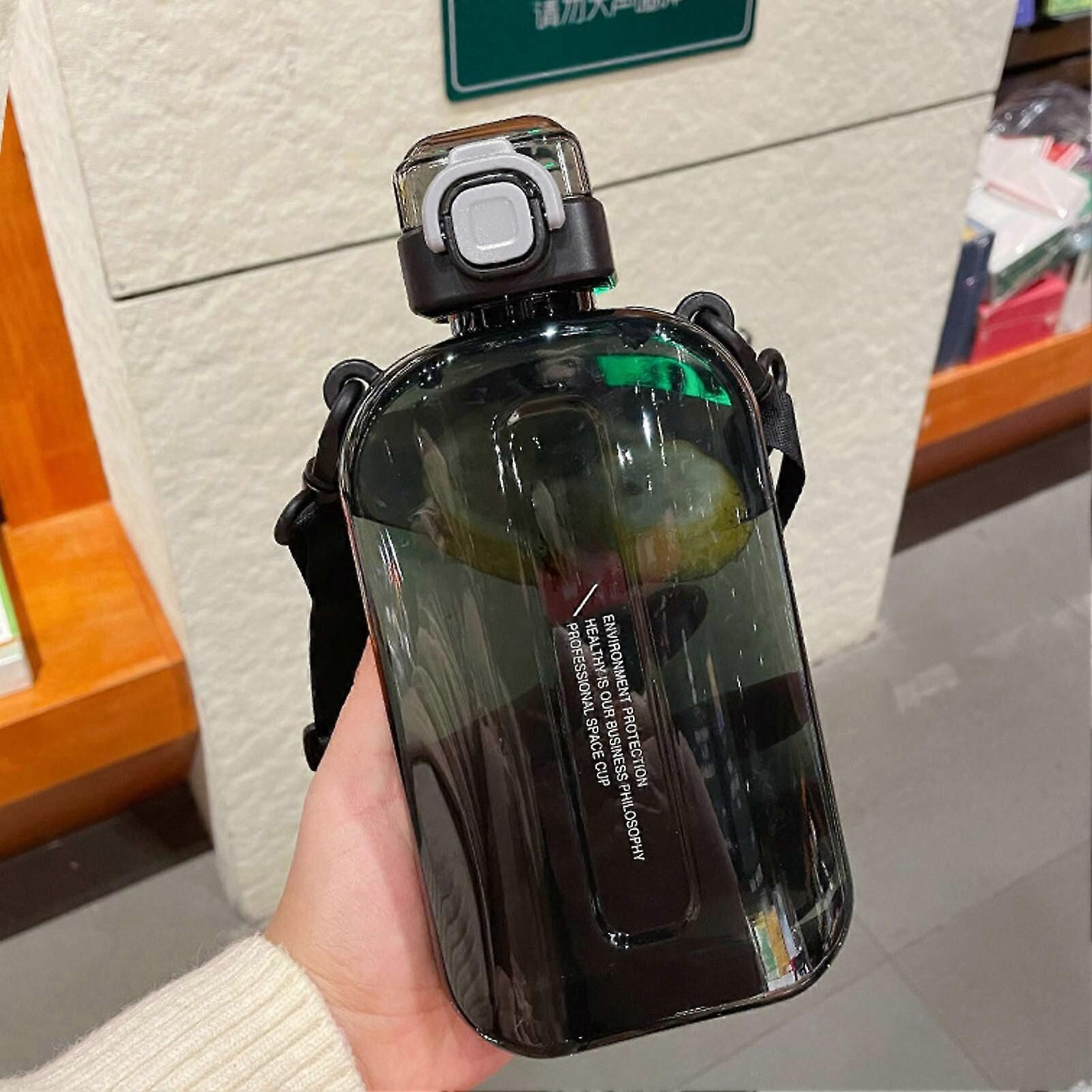 Bouteille d'eau plate 750 ml, fine, en silicone PC, anti-fuite, avec ...