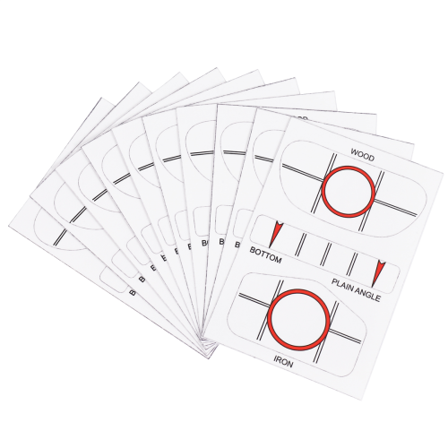 10Pcs/Set Golf Impact Labels Club Target Label Sticker Tape Driver ...