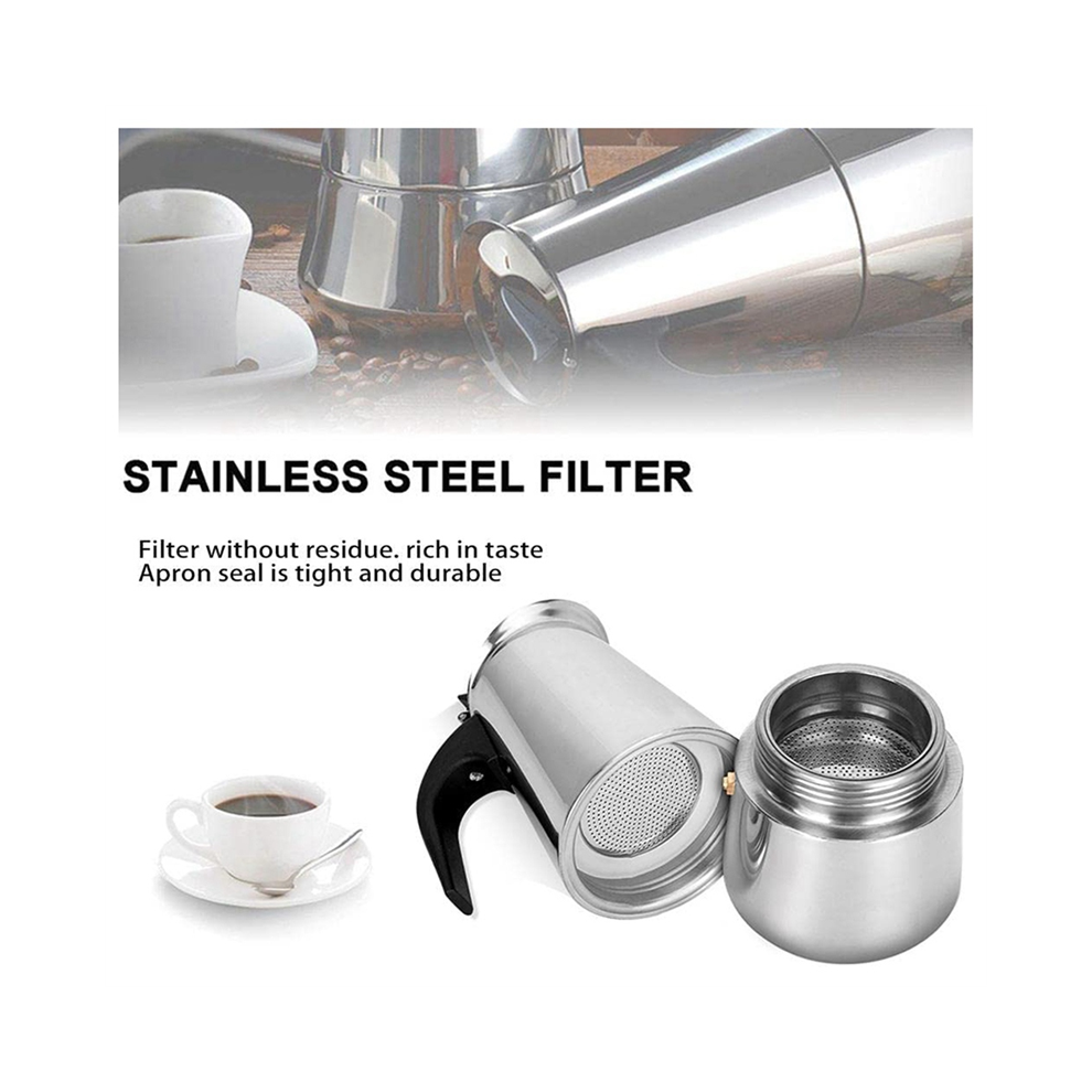 Cafetera de acero, cafetera italiana tipo moka, cafetera percoladora ...