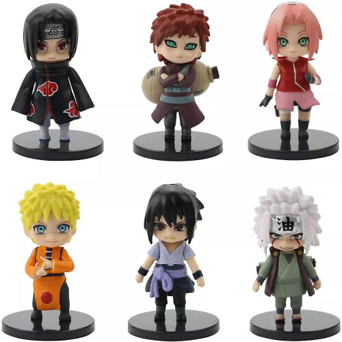 (1) 6 Naruto Figures Set Chibi 7cm Small Mini Toy Toy Figure Sasuke ...