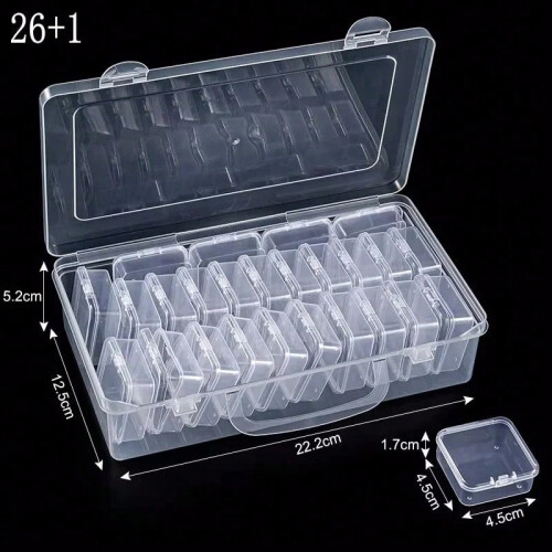 (22.2x12.5x5.2cm) Small Bead Organizer Cases Plastic Organizer Box Mini ...