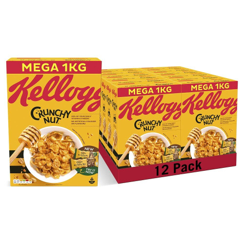 Kellogg's Crunchy Nut Breakfast Cereal Big Boxes, 12x1 kg on OnBuy