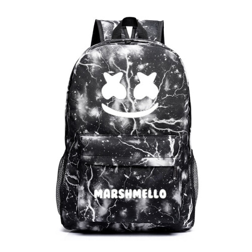 (Lightning Black, Universal code) DJ Marshmello Marshmallow Backpack ...