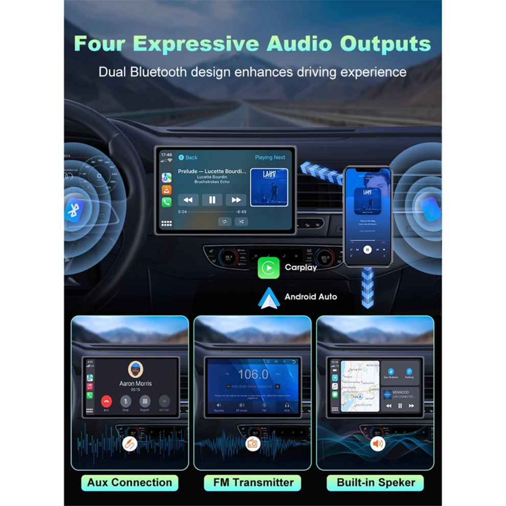 Schermo CarPlay wireless da 8 pollici per Android Auto Orizzontale ...