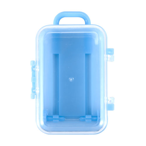 Mini maleta de viaje con ruedas azul con personalidad, caja de dulces ...