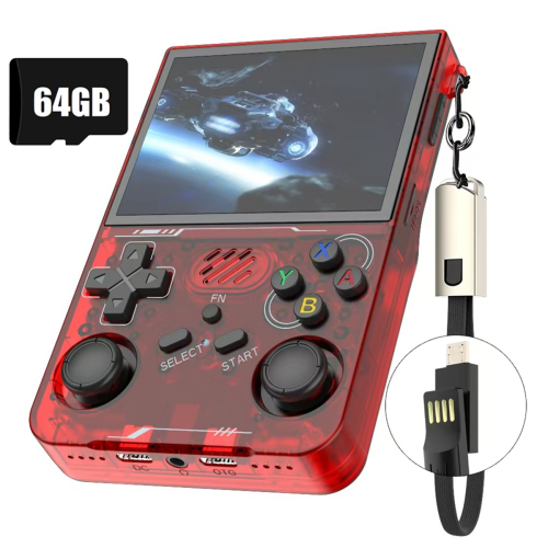 Console de jeu portable rétro R36XX 64 Go, plus de 14 000 jeux, système ...
