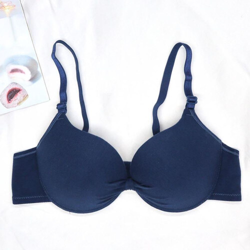(blue, 38B) Sexy Bra For Women Push Up Bra Soild Color Brassiere ...