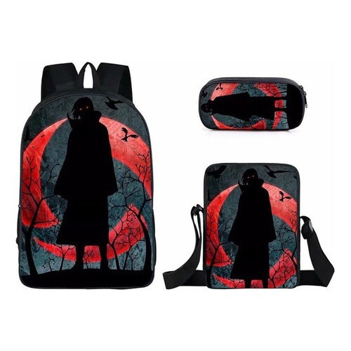 (Style 20, Pencil Case) New Naruto Shippuden Anime Backpack Cartoon ...
