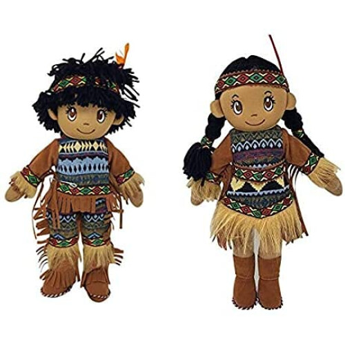 Kinnex Collections 14"""" Native American Indian Plush Rag Doll - DF14 ...