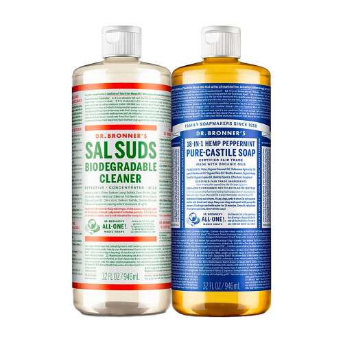 Dr. Bronner's - Variety Pack: Pure-Castile Liquid Soap (Peppermint 32 ...