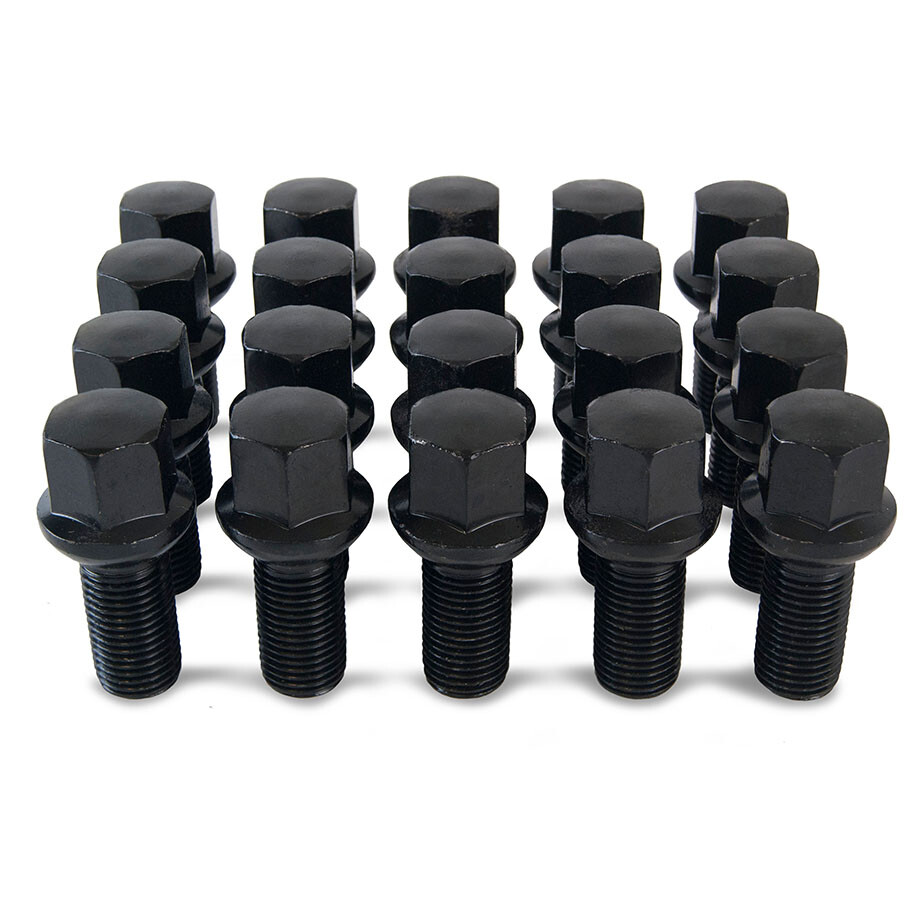 20 x VW Volkswagen Bora Black Wheel Nuts Bolts for Original Equipment ...