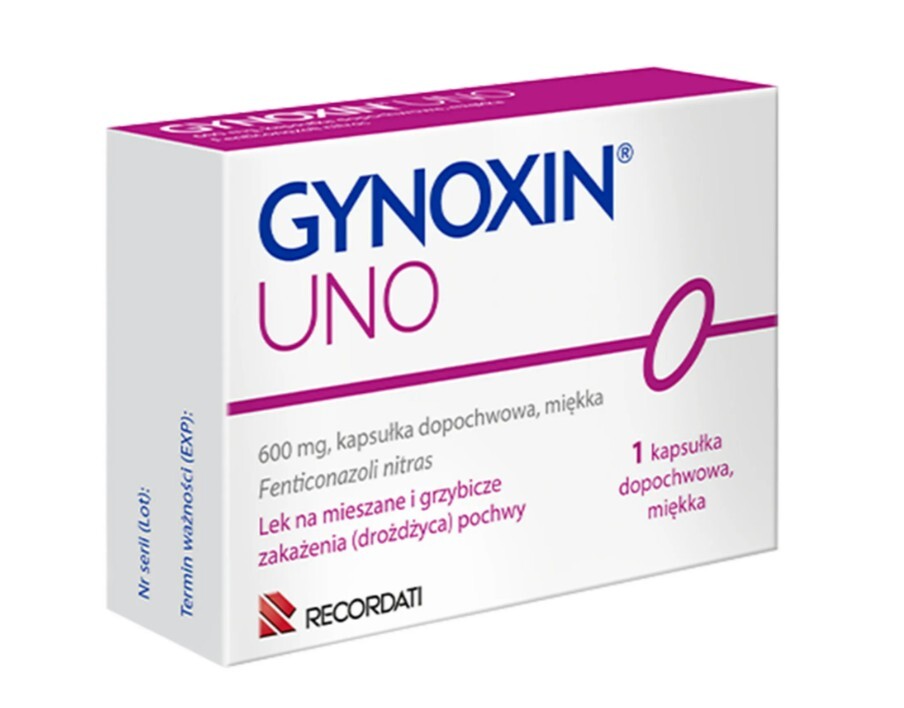 Gynoxin Uno 600 mg 1 soft vaginal capsule on OnBuy