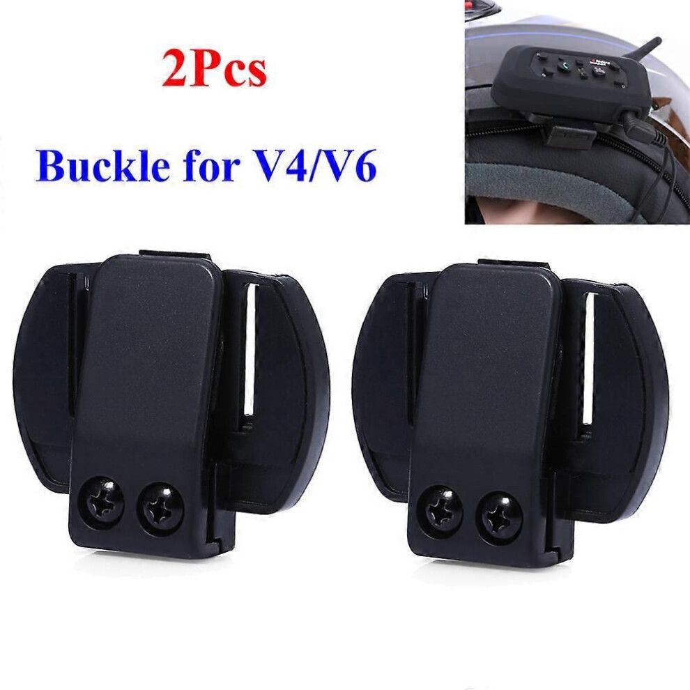 Supporto a clip V6 da 2 pezzi adatto per casco interfono Bluetooth multiplo per moto V6 V4 V2 ...