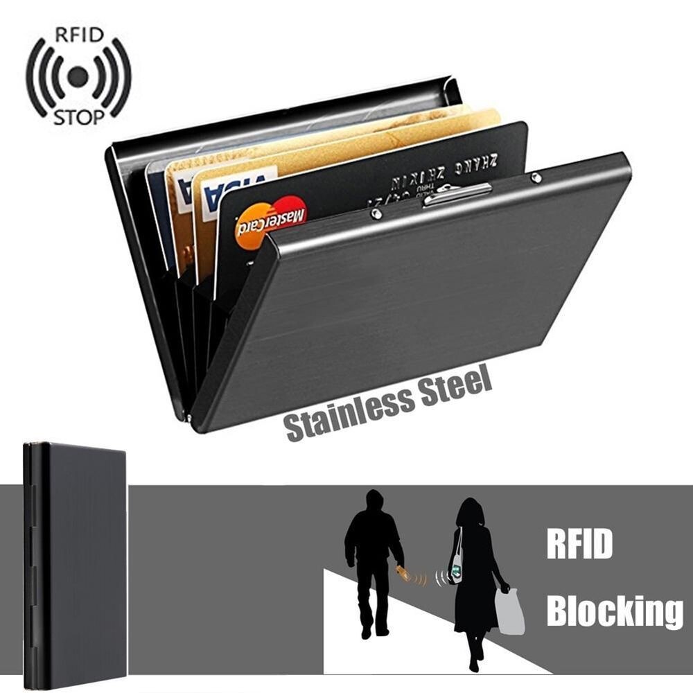 Wonder Pocket Steel Holder Rfid Stainless Business Id Card Blocking ...