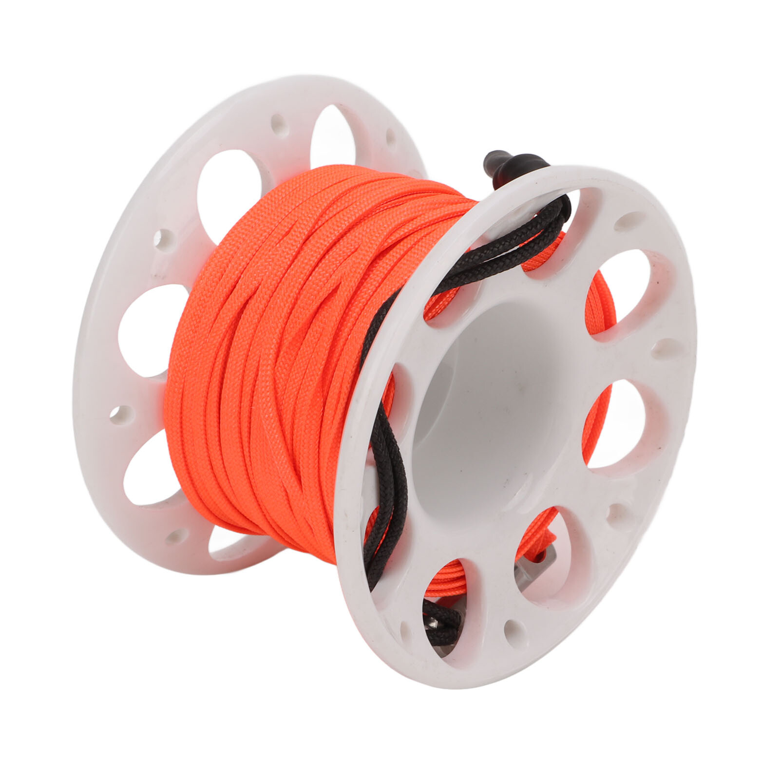 Finger Spool Plastic Spool Reel with Double End Bolt Snap Orange Line ...