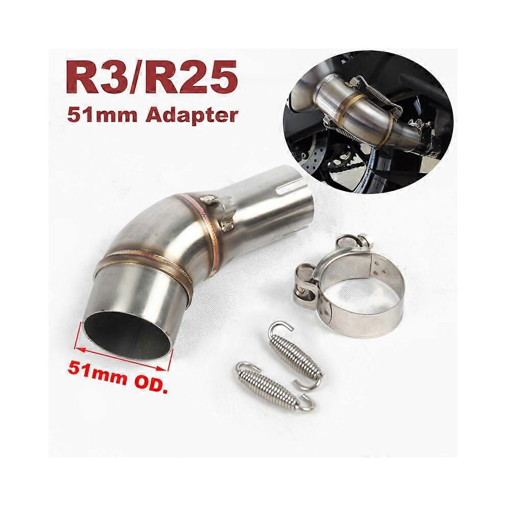 Slip-on für Yamaha R3 R30 MT03 R25 Exhuast Mittelverbindungsrohr ...