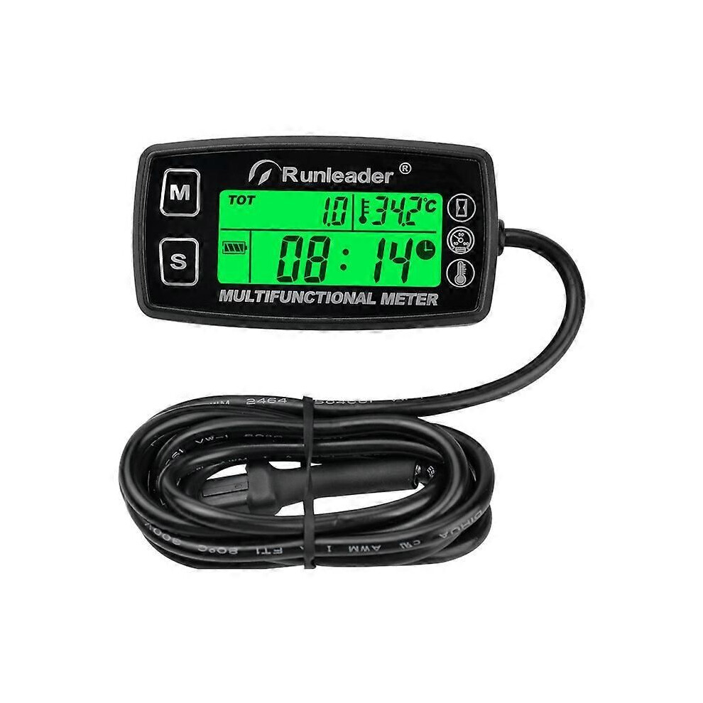 Digitale waarschuwing RPMTach-uurmeter Theomometer Temperatuurmeter ...
