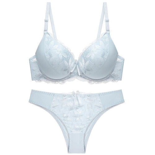 (white, 40C) Sexy Plus Size Women Lace Bra Set Underwear Push Up Bra ...