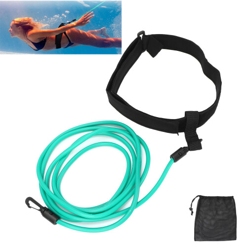 Ceinture de résistance verte pour natation, corde de 3,2 m, ABS+tissu ...