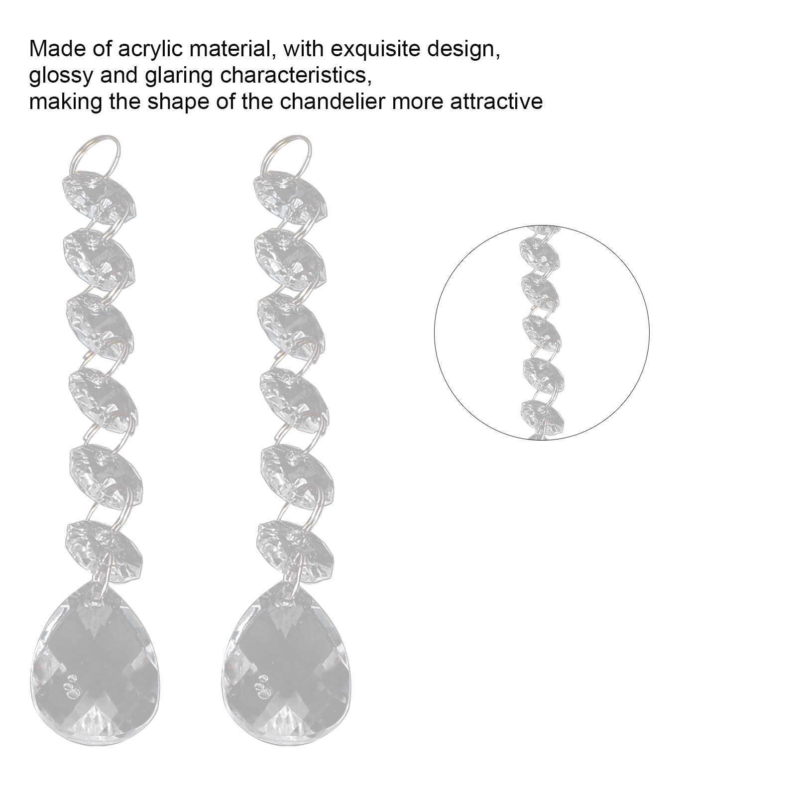 10 pièces perles d’ampoule en acrylique de 16 cm, en forme de ...