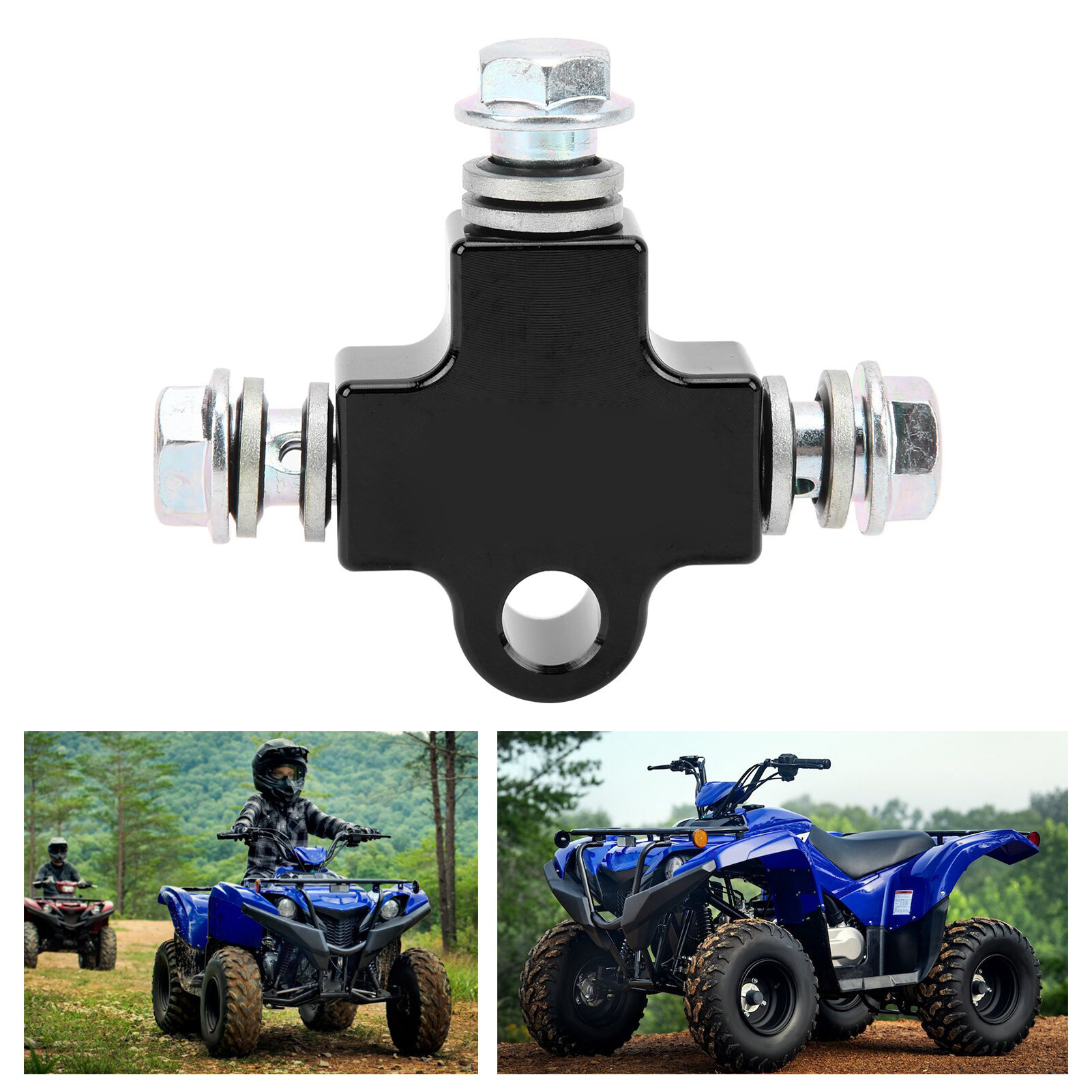 Connecteur en T à 3 voies en acier 44x39mm durite noire ATV on OnBuy