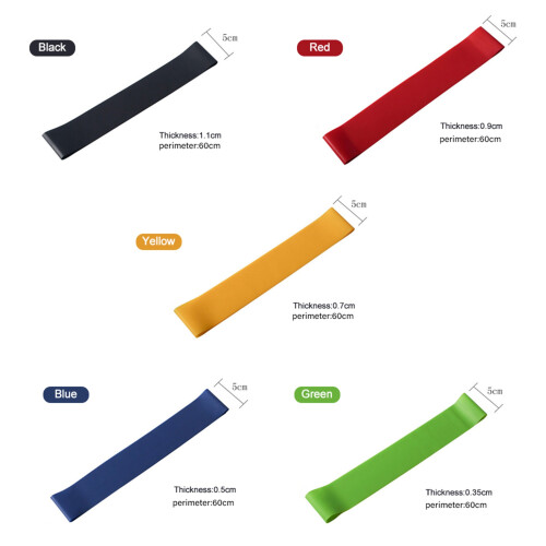 5PCS Portable Latex Tension Band Fitness Sport Yoga High Elasticity ...
