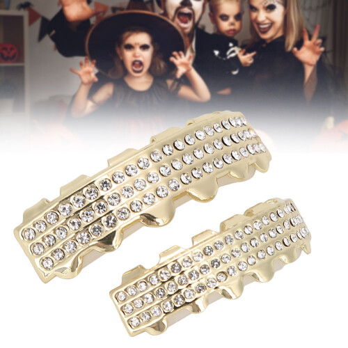 Teeth Set Bling Teeth Accessory Decoration for Halloween Party Hip Hop ...