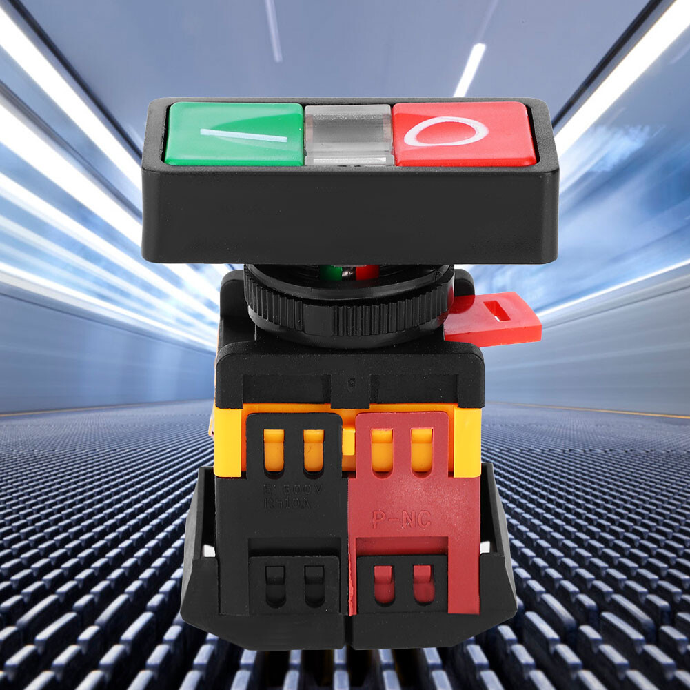 AS-22/25N Double Push Button Switch with LED Light NoNC On Off ...