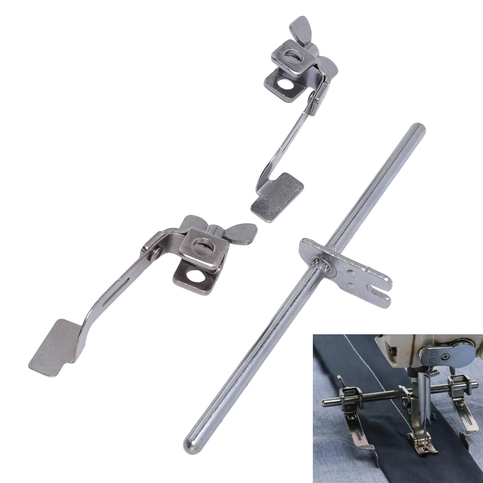 Lockstitch Double Guide Stitch Ruler Adjustable Sewing Machine Left and ...