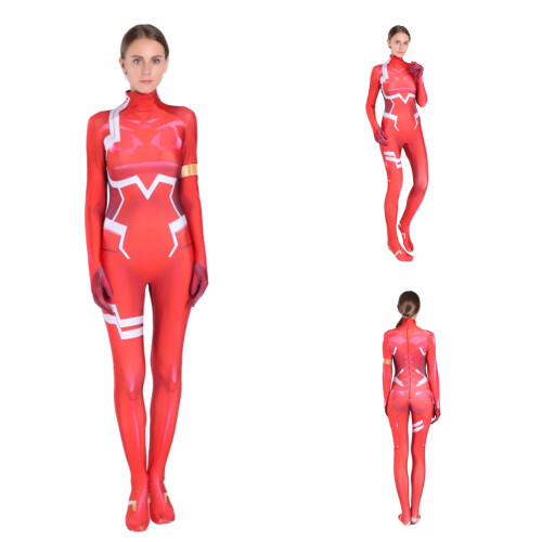 ( red, Adult S(140-150cm)) Zero Two Cosplay Costume Darling in the ...