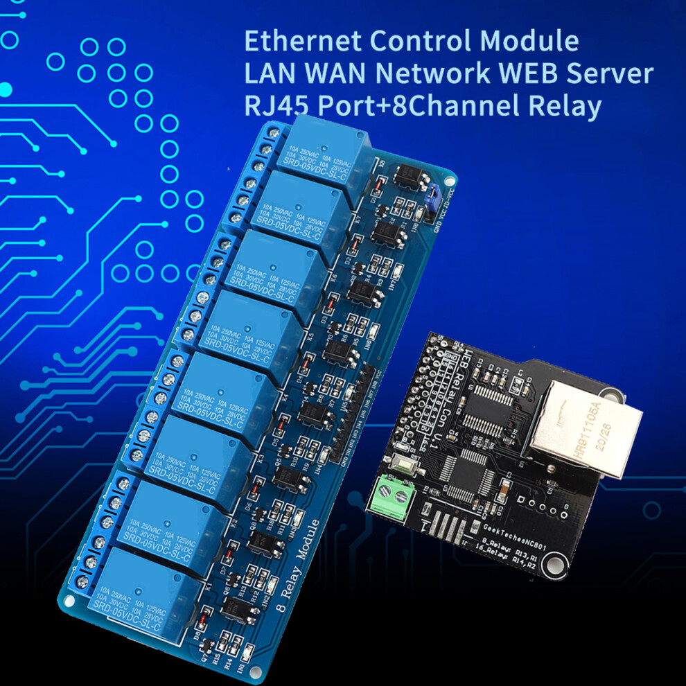 Ethernet-Steuermodul LAN WAN Webserver 8-Kanal-Relais RJ45 on OnBuy