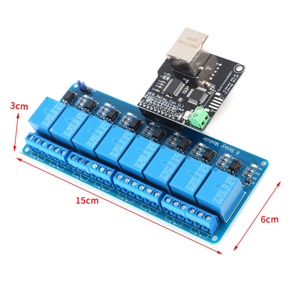 Ethernet-Steuermodul LAN WAN Webserver 8-Kanal-Relais RJ45 on OnBuy