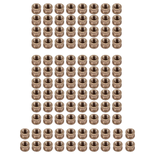Insertos roscados de bronce estriados para incrustar M3 x 3 mm - 100 ...
