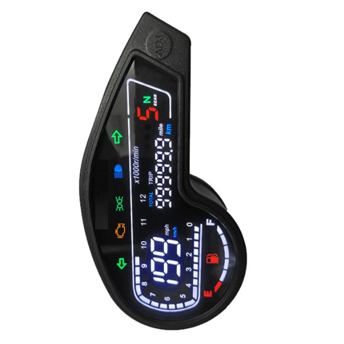 Motorcycle 12V Digital Tachometer LCD Speedometer Dashboard for on OnBuy