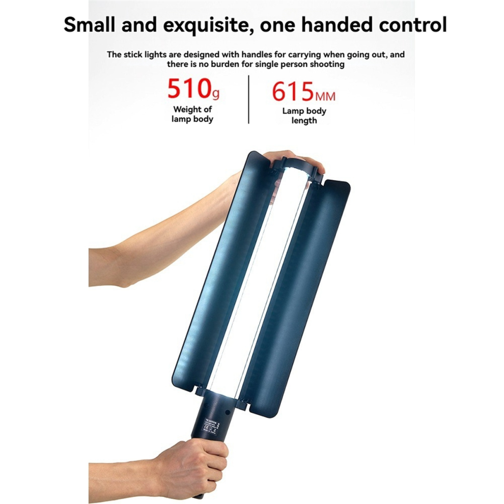 Baguette lumineuse RGB portable, bâton lumineux LED 20 W, intensité ...