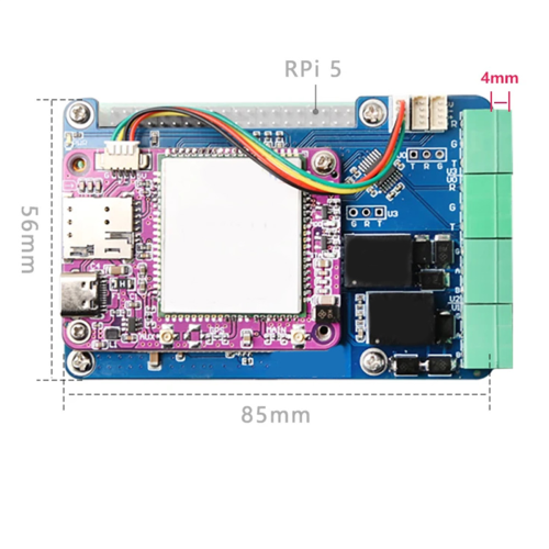 Module MPUUART pour Raspberry Pi 5 PCIe vers USB UART HAT RS485 ISO ...