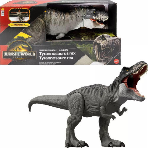 Mattel Jurassic World Rebirth Super Colossal Tyrannosaurus Rex Action ...