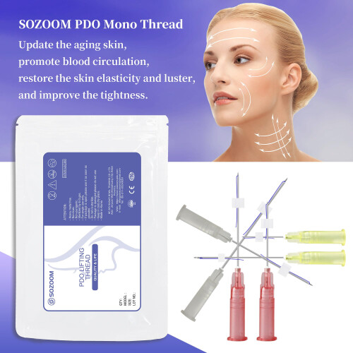 SOZOOM PDO Mono Thread PDO FileS Face et corps Am liorez les filetages PDO de la peau (20pcs-27g ...