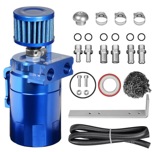 VehiMata Oil Catch Can Kit 300ml Universal Baffled Catch Can with ...