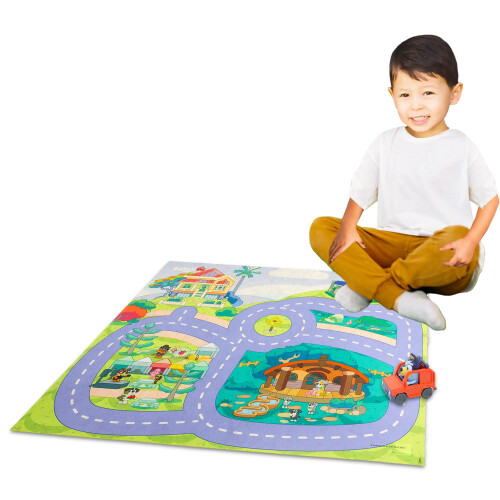 Bluey Play Mat with Car Set for Kids - Bundle with Bluey Playmats with ...