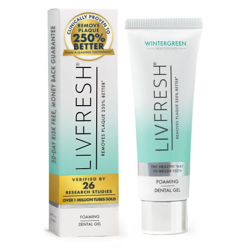 LIVFRESH Toothpaste Gel Clinically Proven to Remove Plaque 250% Better ...