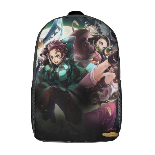 Demon Slayer Tanjiro Nezuko Backpacks Basic Shoulder Daypack Bookbag ...