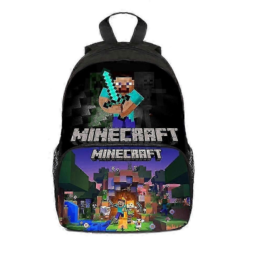 (B) Sac à dos Minecraft imprimé 3D pour enfants, cartable de maternelle ...