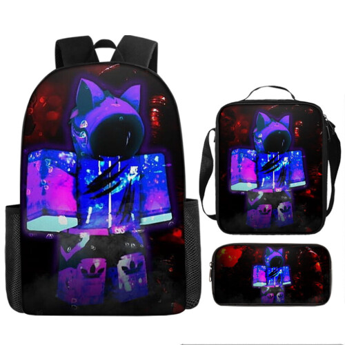 (Style 25, Three-piece set) New Roblox Backpack Three-piece Kids ...