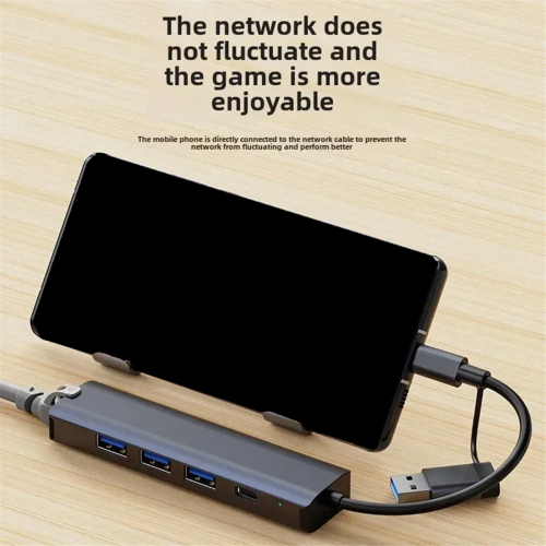Hub USB C, adattatore multiporta USB-A, docking station Ethernet RJ45 ...