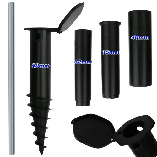 Jumua Washing Line Spike,Plastic Screw Rotary Washing Line Parasol ...