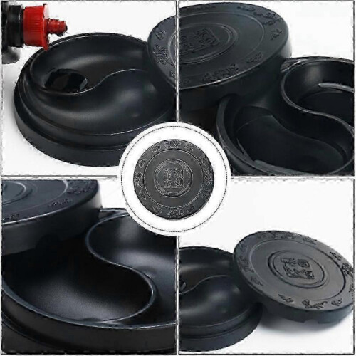 Practical Tai Ji Shape Calligraphy Inkstone with Round Lid ...