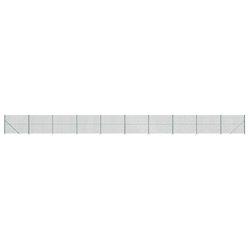 (green, 1.4 x 25 m) vidaXL Chain Link Fence Patio Outdoor Wire Mesh ...